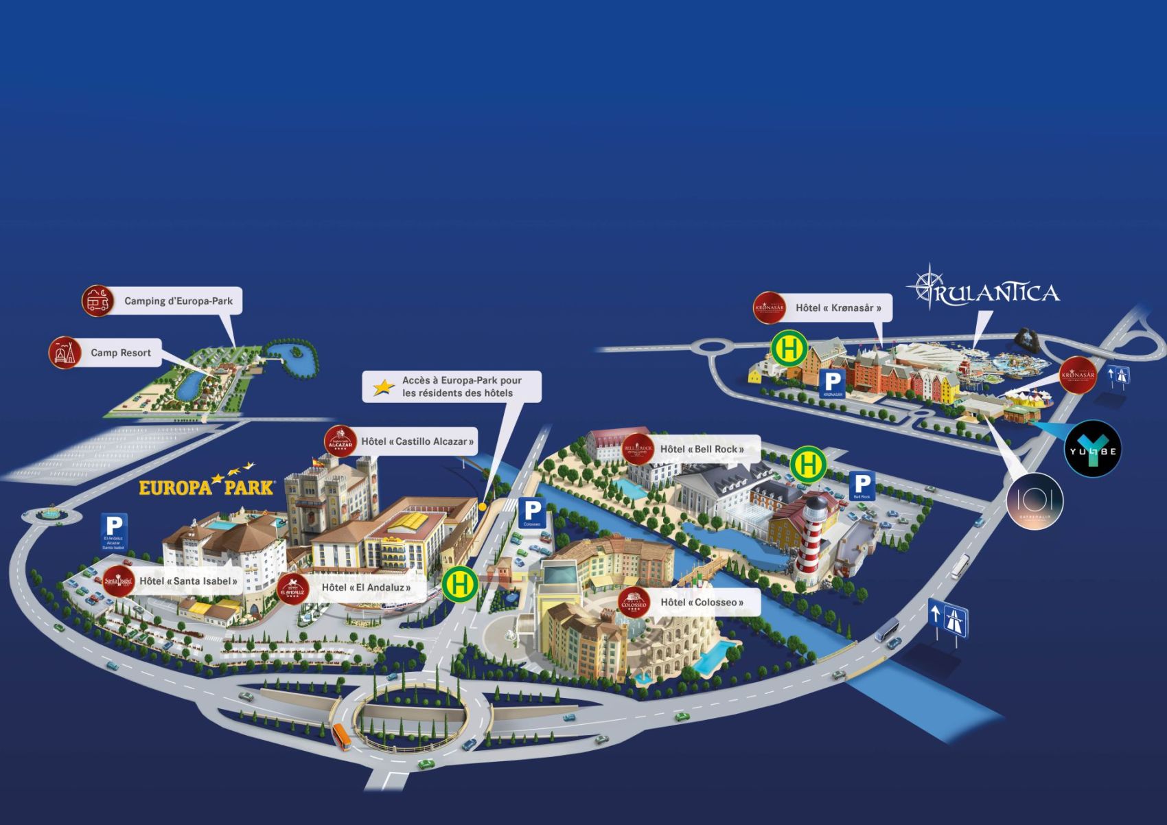 Vos possibilités d’accès aux hôtels d’Europa-Park en un clin d’œil